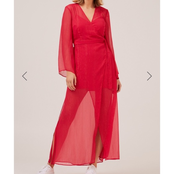 The Fifth Label | Dresses | Red Maxi Wrap Dress | Poshmark